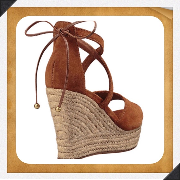 UGG | Shoes | Ugg Reagan Chestnut Suede Wedge Sandals | Poshmark